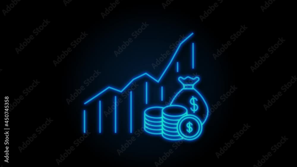Profit money or budget. Cash and rising graph arrow up, concept of ...