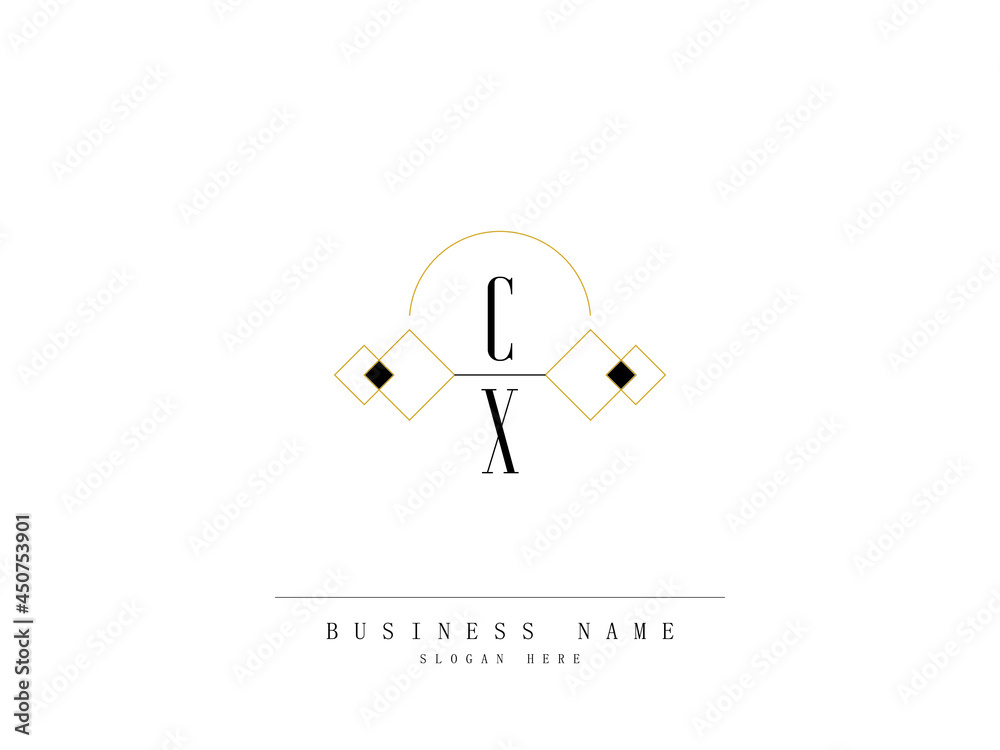 Letter CX Logo, Diamond cx Logo Template with Creative Line Art Concept ...