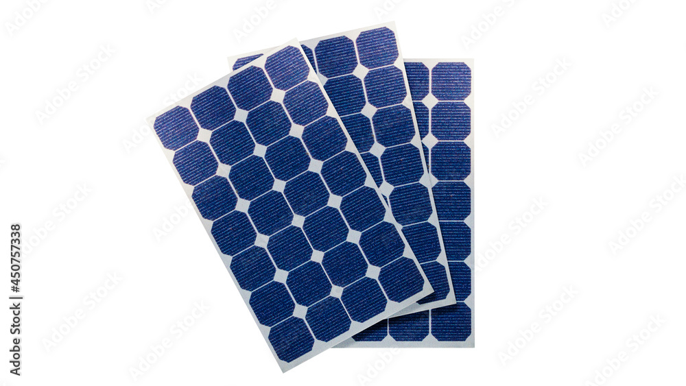 Solar photovoltaic panels in 3d isolated on white background. Stock ...