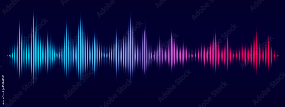 Voice and sound recognition. Sound wave equalizer. Modern visualization ...