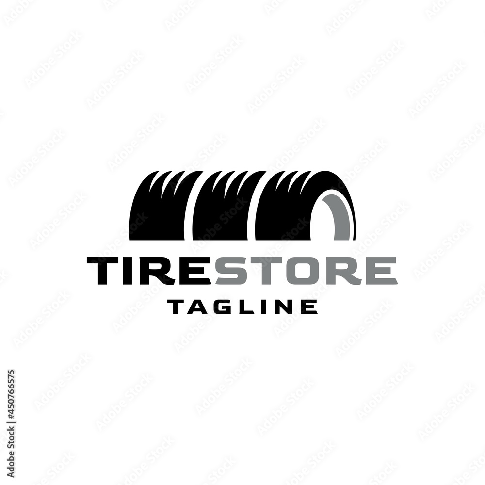 Tire logo design illustration vector template Stock Vector | Adobe Stock
