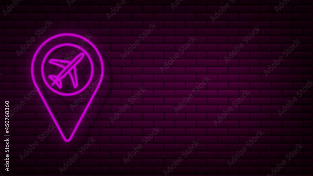 Airport pin for concept design. Pin point icon. Map symbol. Location ...