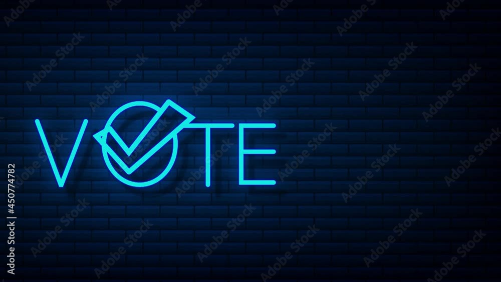 Vote symbols. Check mark icon. Vote label. Motion graphics. Stock Video ...
