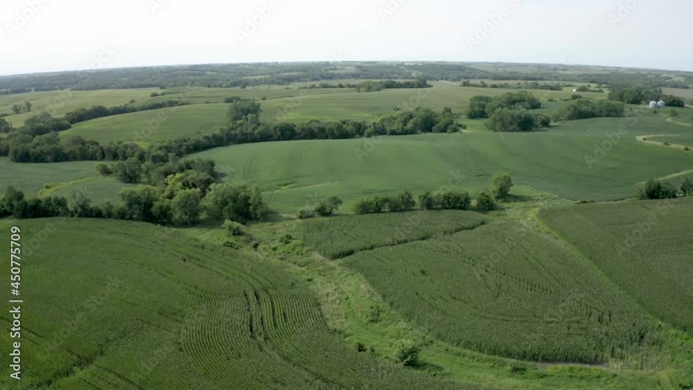 Rolling Farm Fields in Rural Iowa Stock Video | Adobe Stock