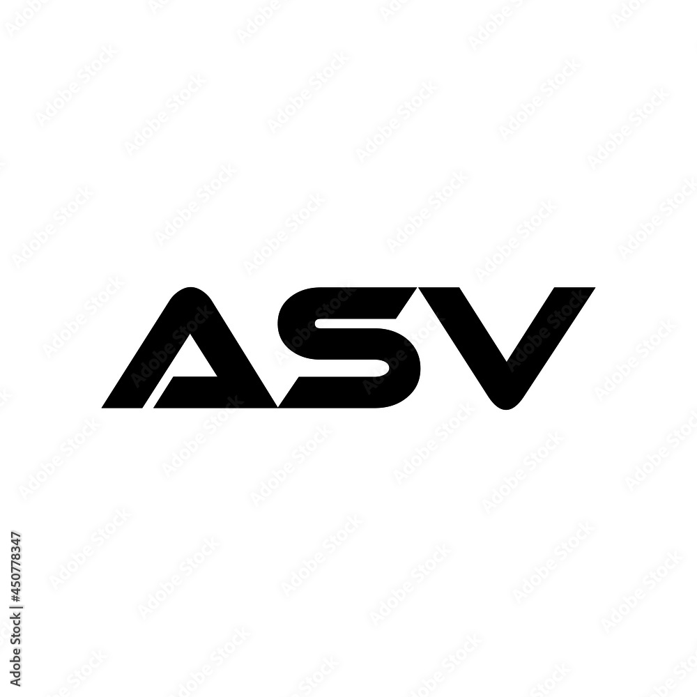 ASV letter logo design with white background in illustrator, vector ...