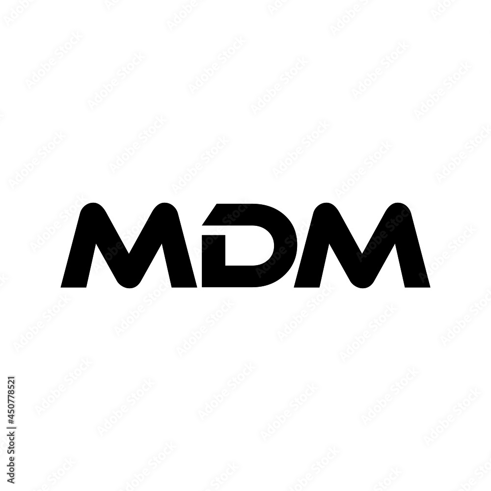 MDM letter logo design with white background in illustrator, vector ...