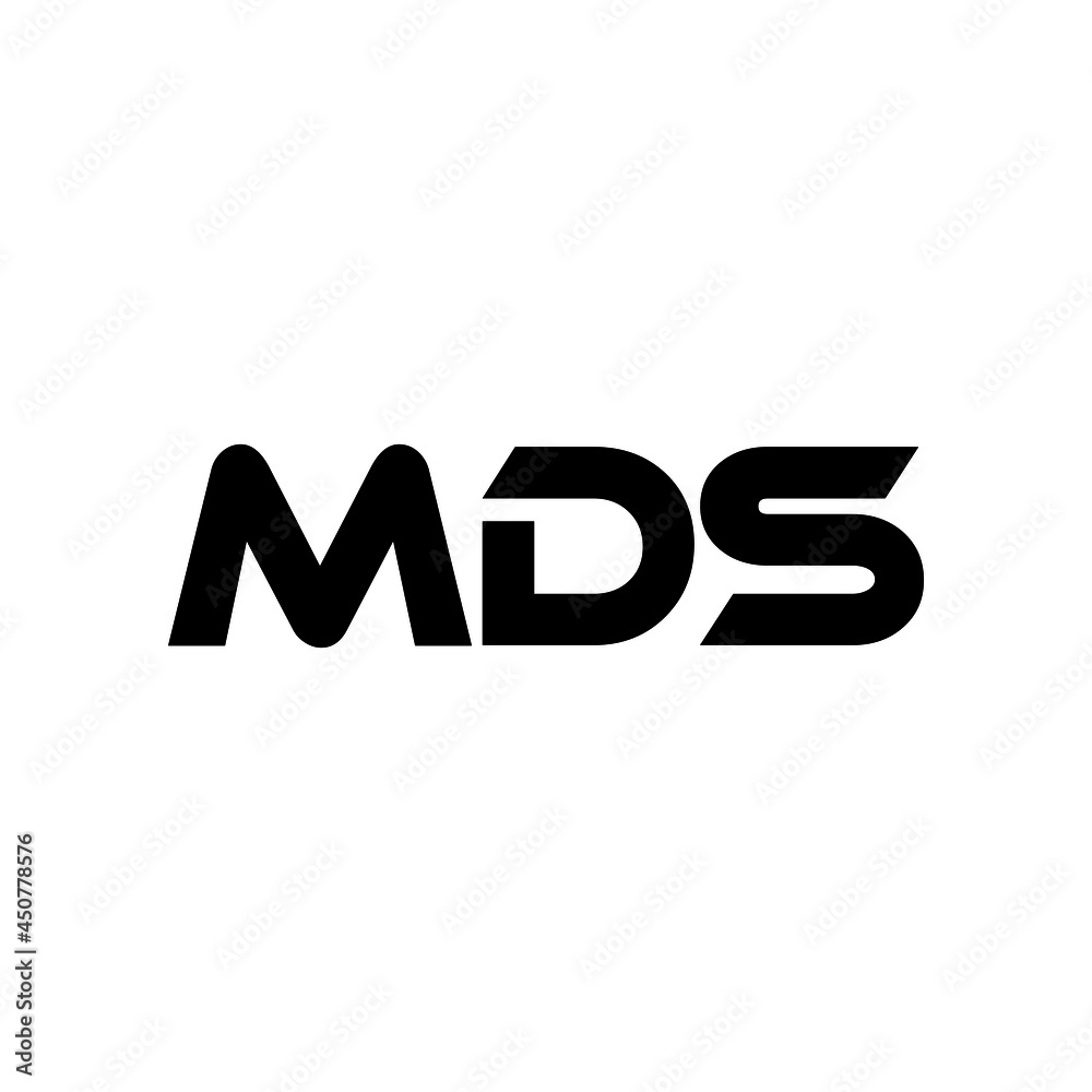 MDS letter logo design with white background in illustrator, vector ...
