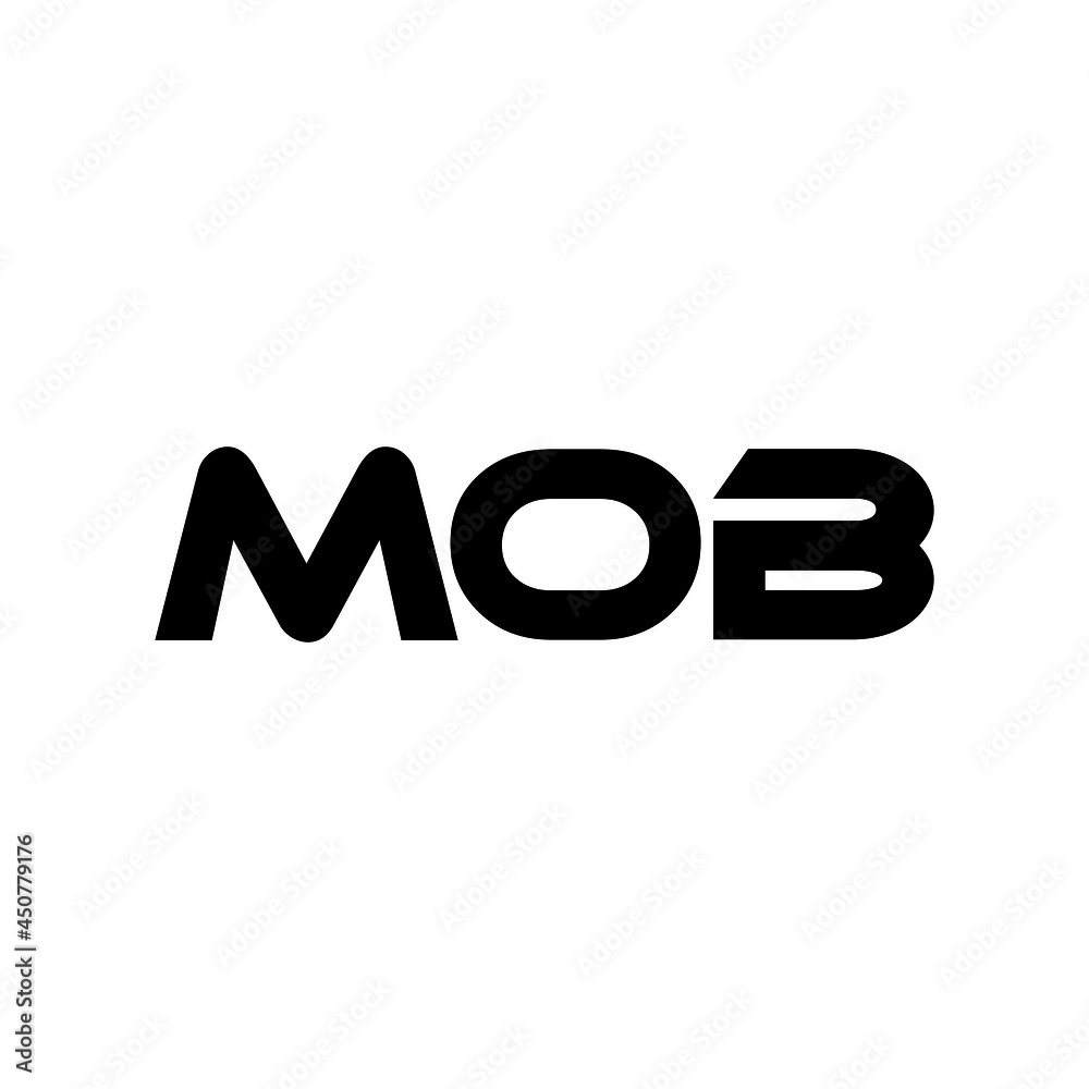 MOB letter logo design with white background in illustrator, vector ...