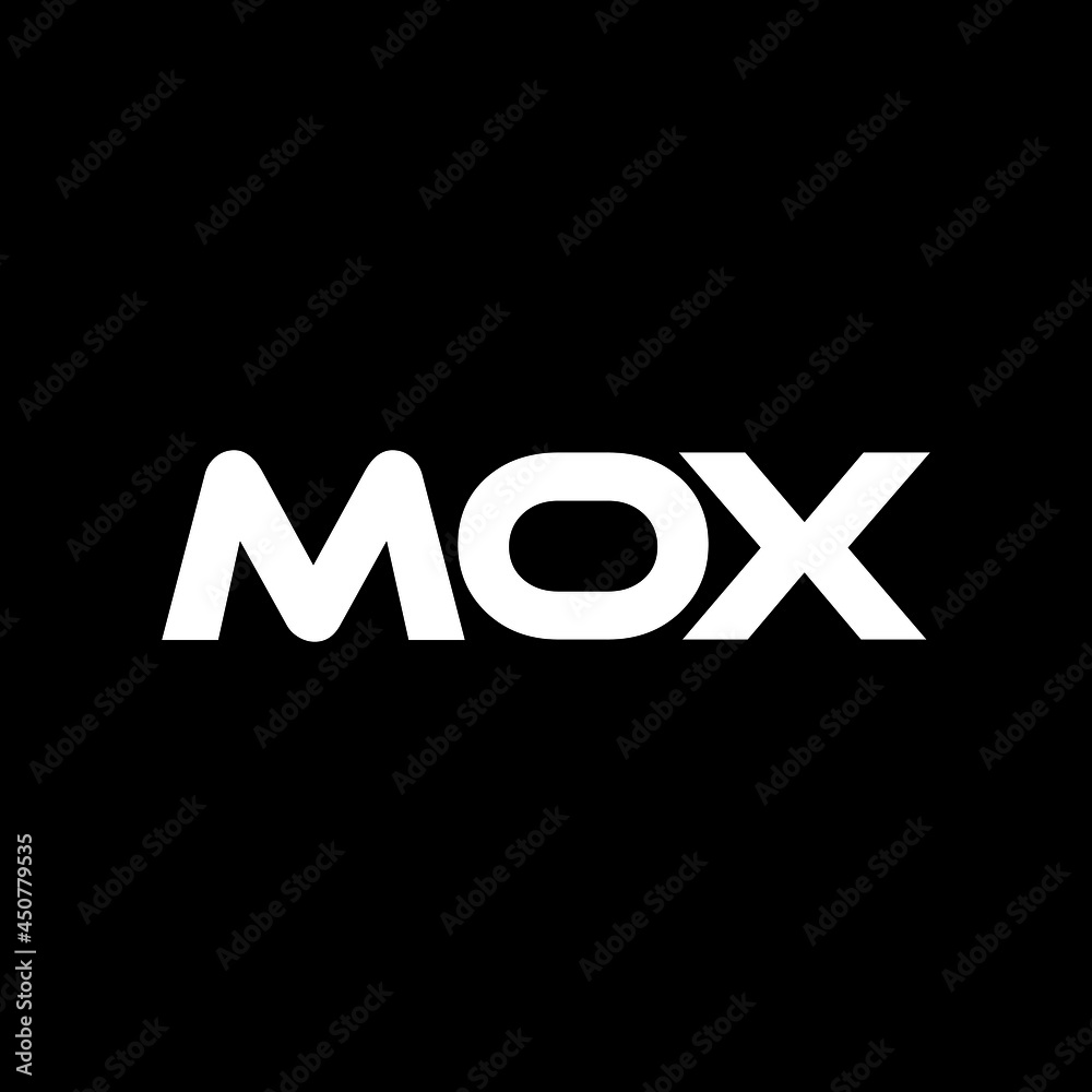 MOX letter logo design with black background in illustrator, vector ...