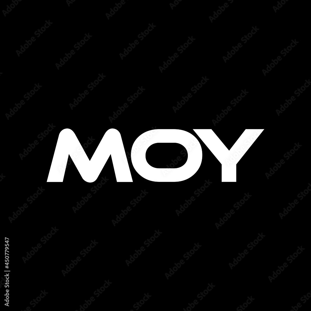 MOY letter logo design with black background in illustrator, vector ...