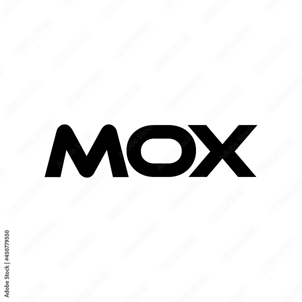 MOX letter logo design with white background in illustrator, vector ...