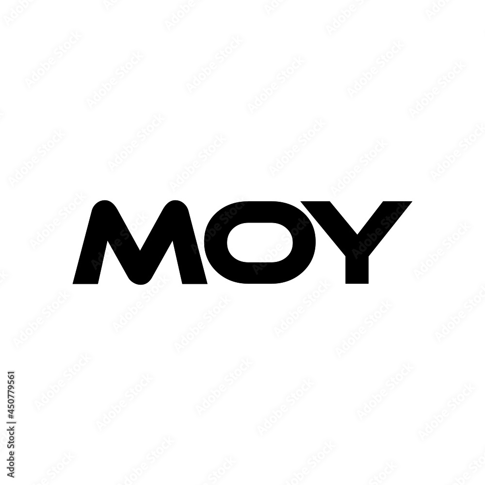 MOY letter logo design with white background in illustrator, vector ...