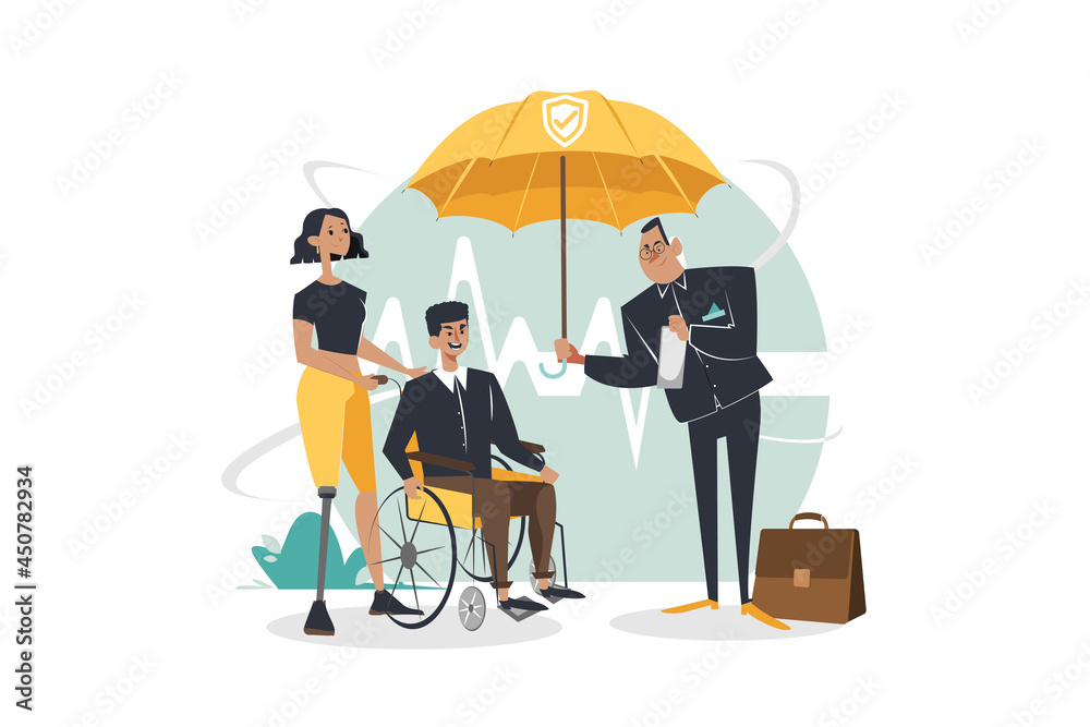 Insurance service Illustration concept. Flat illustration isolated on ...