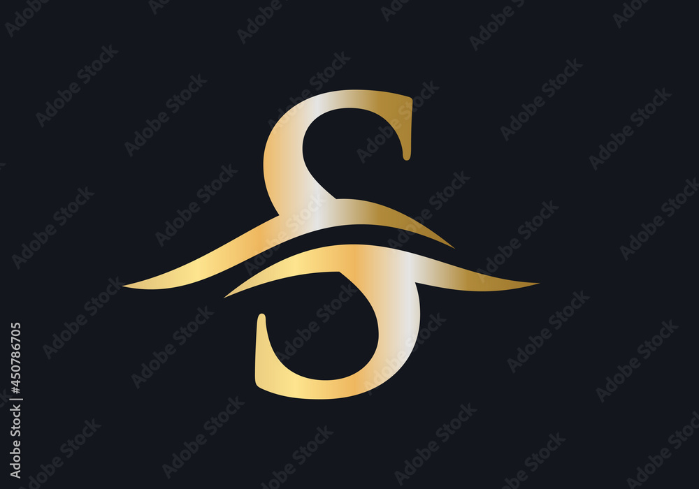Premium Letter S Logo Design with water wave concept. S letter logo ...