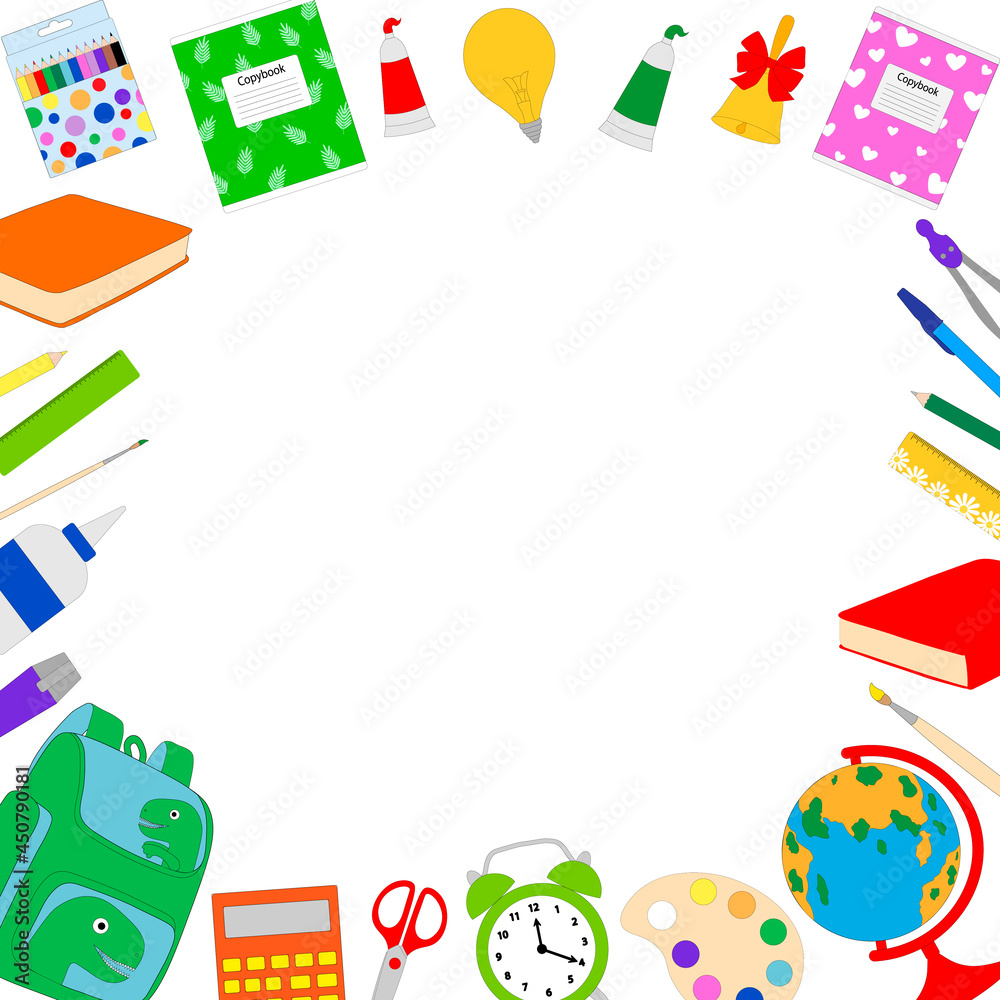 School Supplies Frame