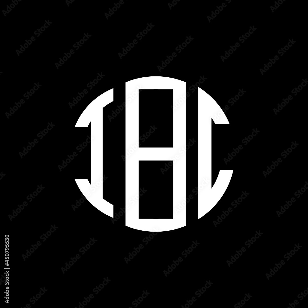 Vecteur Stock IBC letter logo design. IBC modern letter logo with black ...