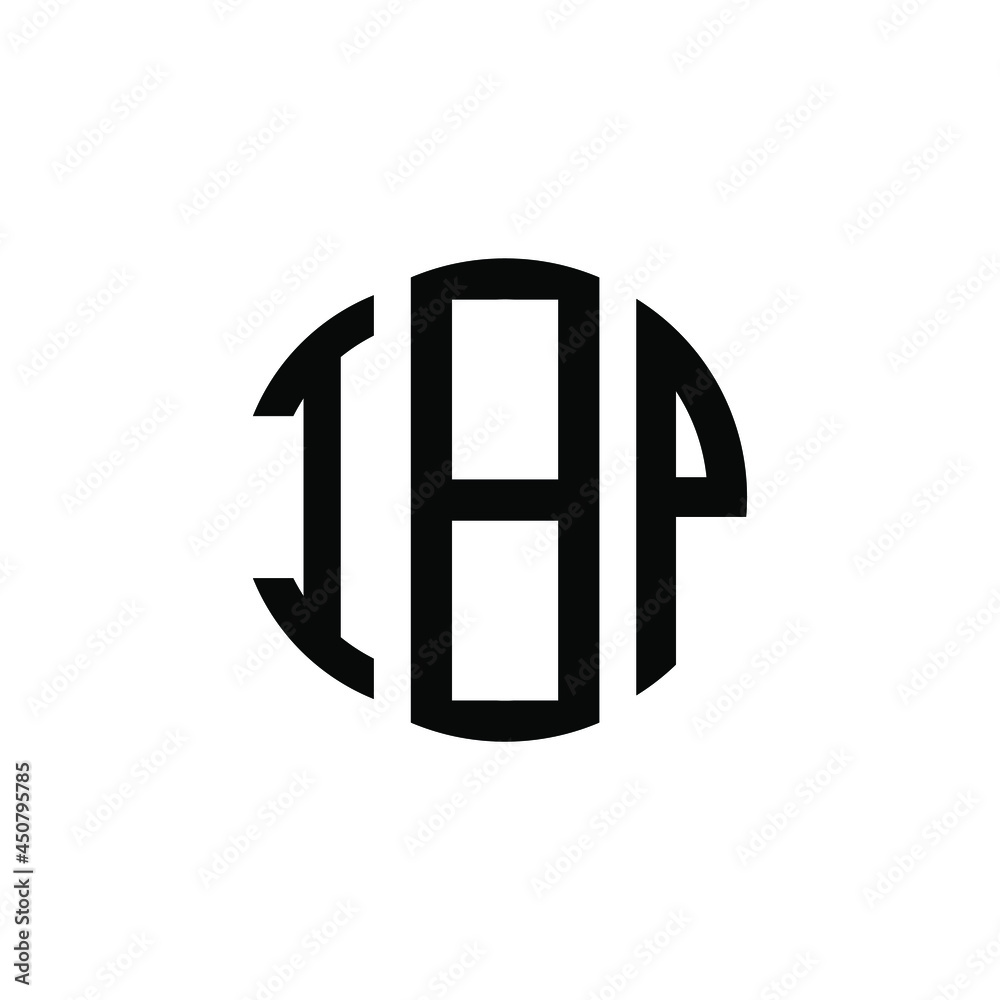 IBP letter logo design. IBP modern letter logo with black background ...