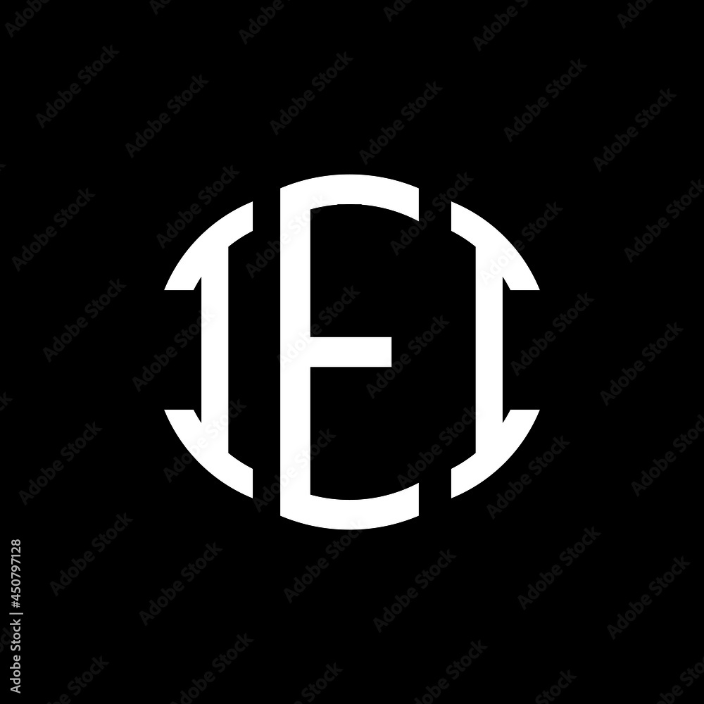 IEI letter logo design. IEI modern letter logo with black background ...