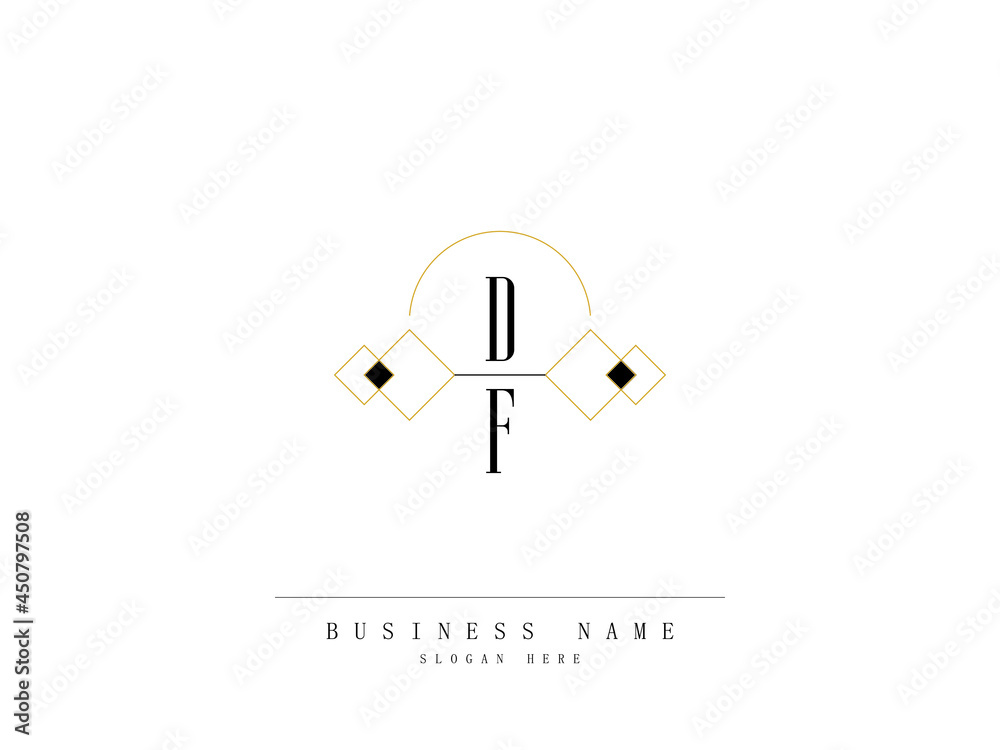 Letter DF Logo, Diamond df Logo Template with Creative Line Art Concept ...