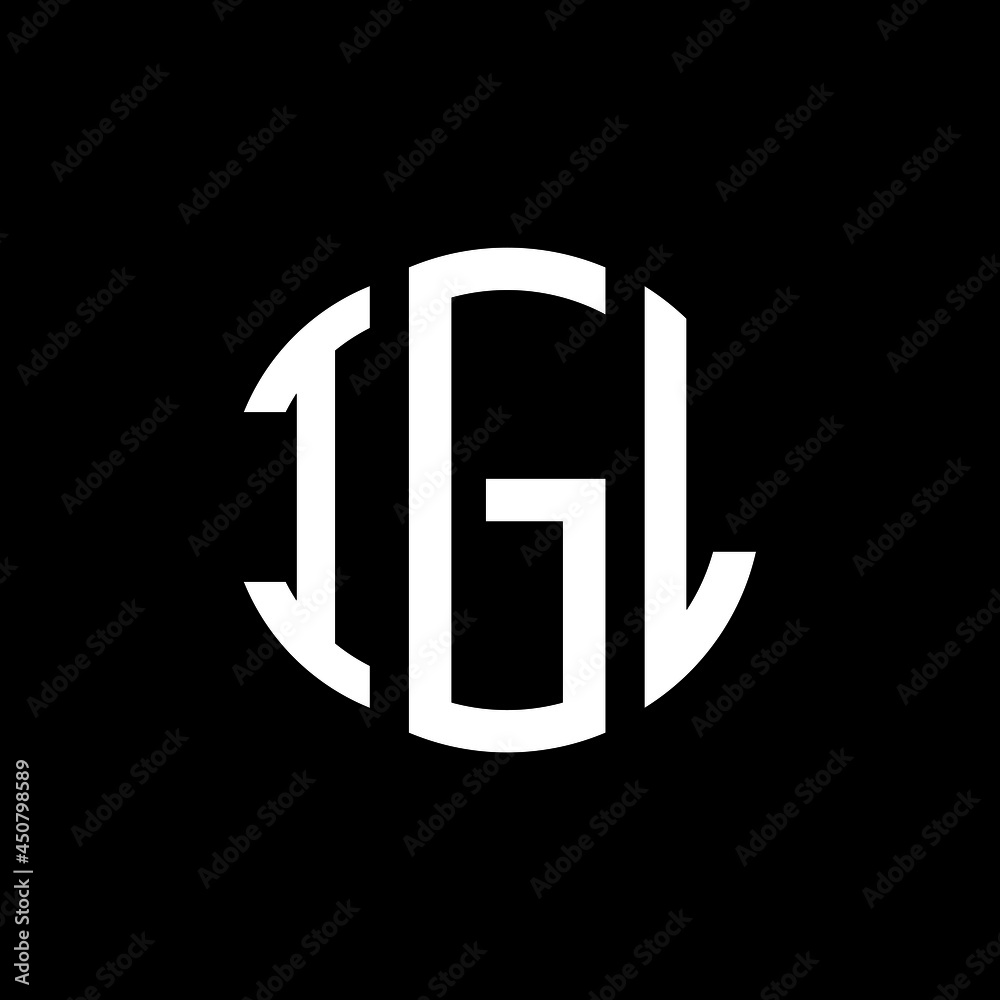 IGL letter logo design. IGL modern letter logo with black background ...