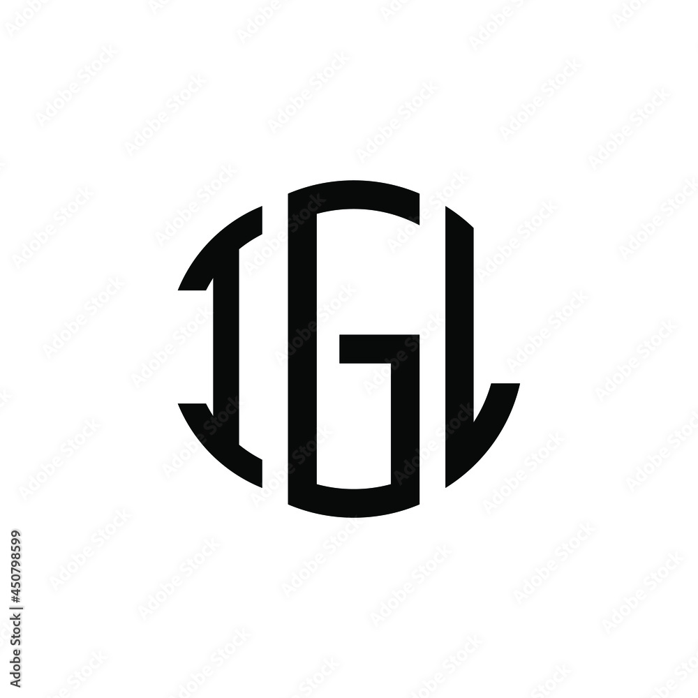 IGL letter logo design. IGL modern letter logo with black background ...