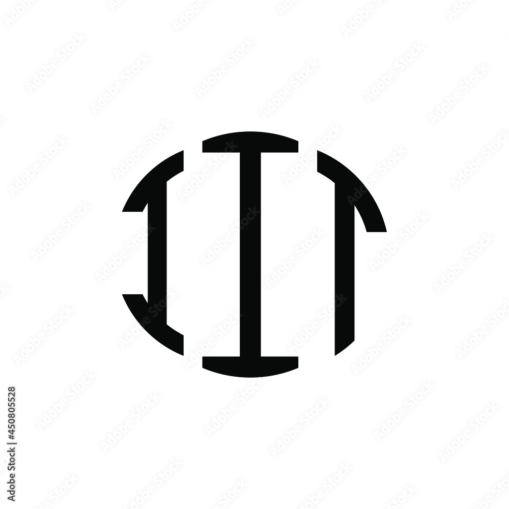 IIT letter logo design. IIT modern letter logo with black background ...