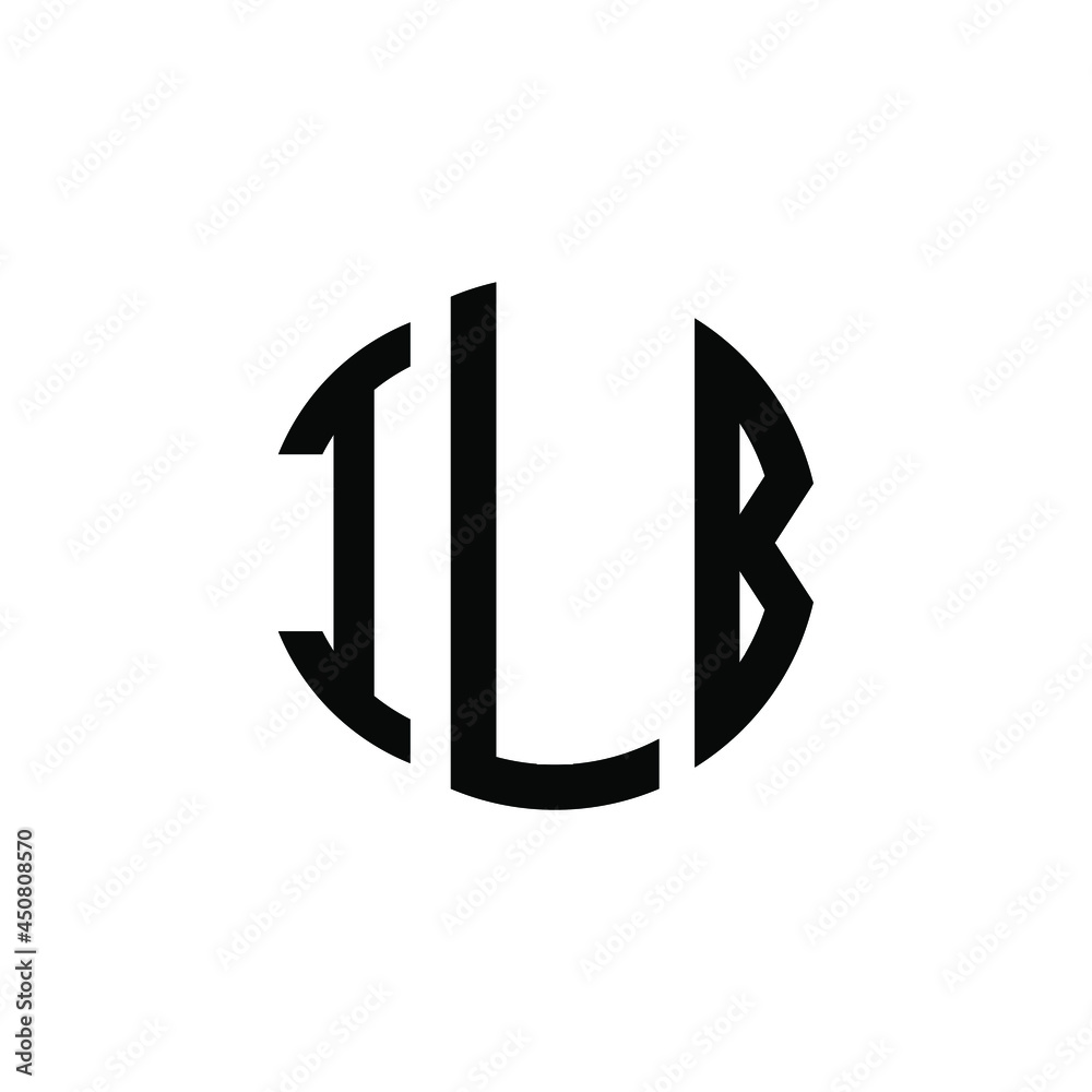 ILB letter logo design. ILB modern letter logo with black background ...