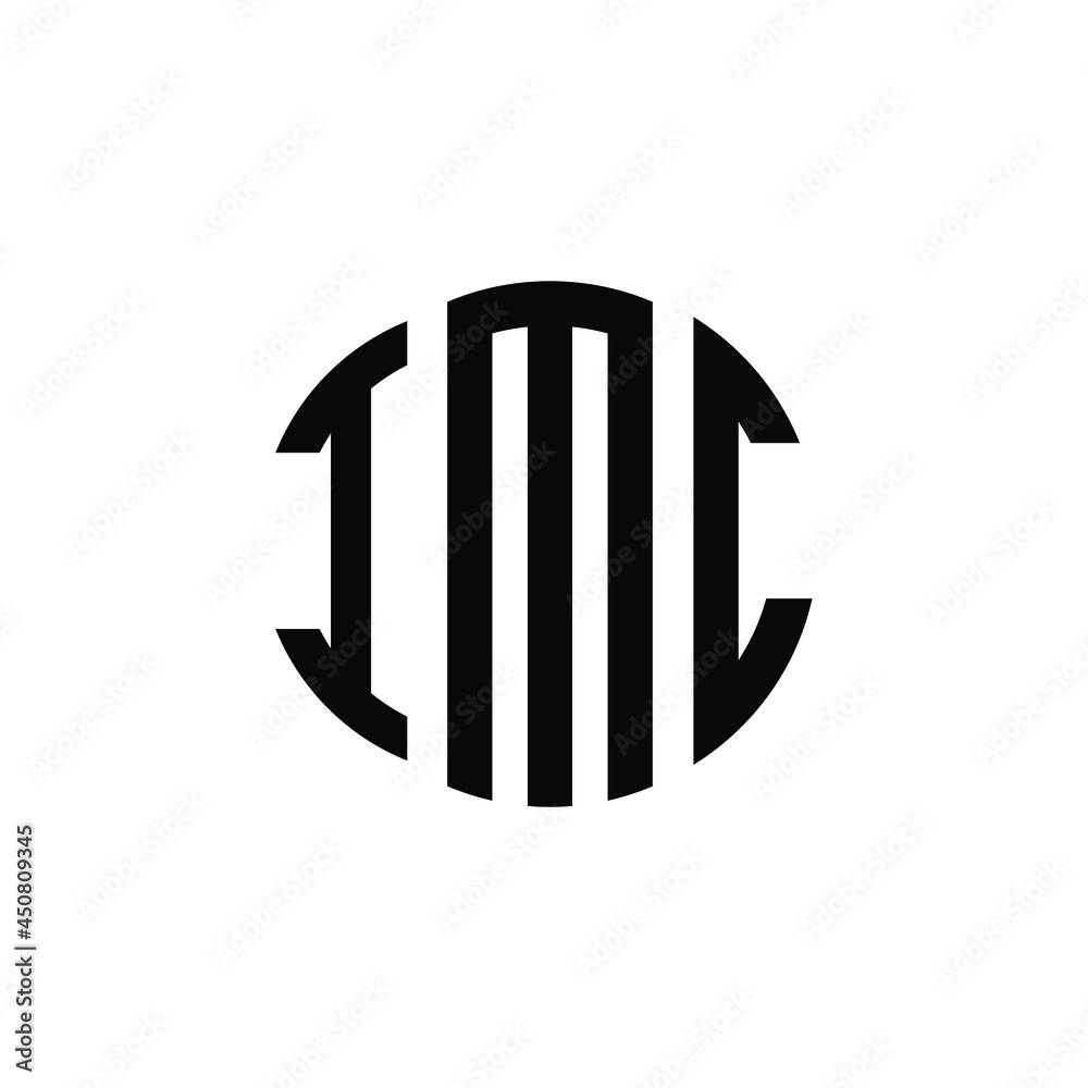 Vecteur Stock IMC letter logo design. IMC modern letter logo with black ...