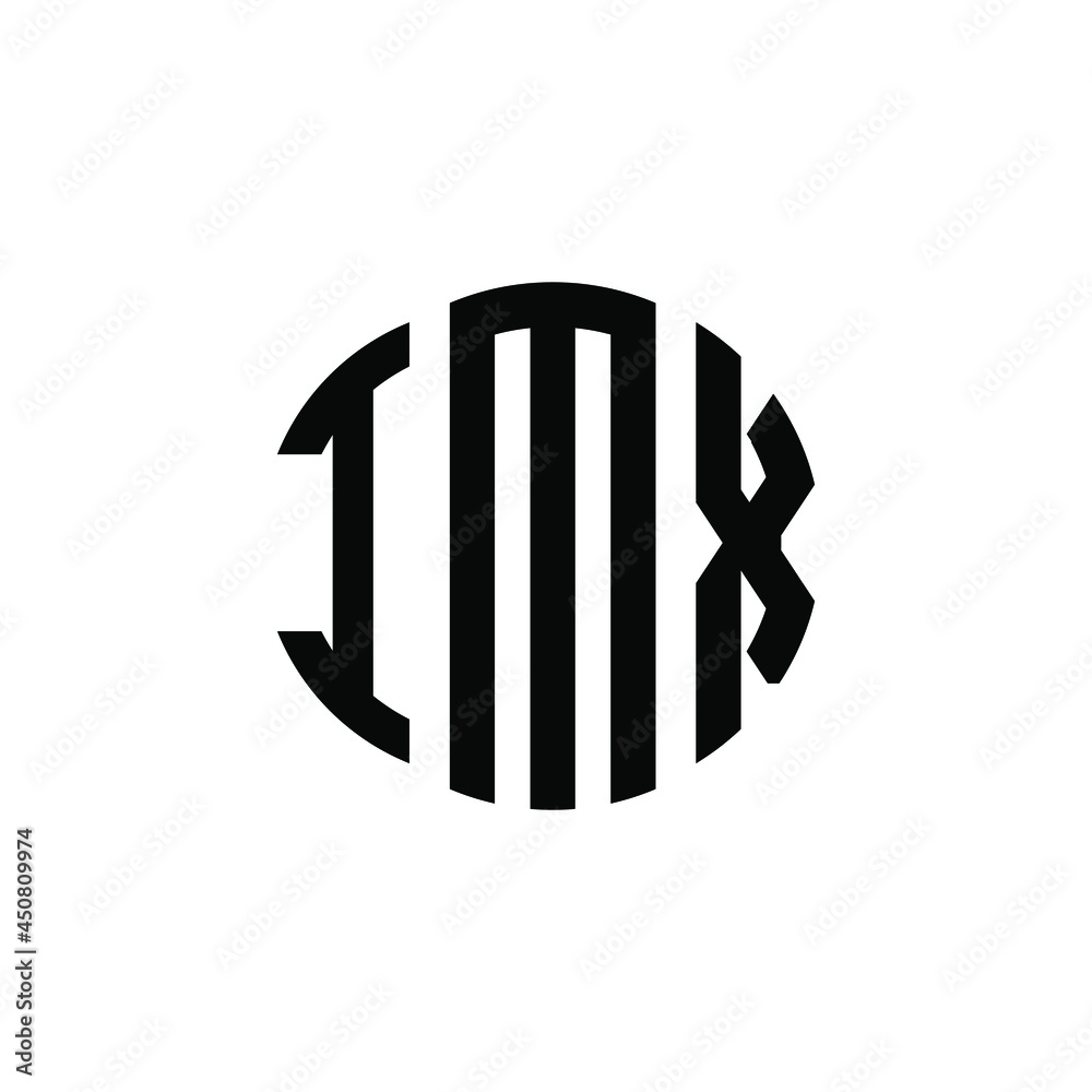 Vecteur Stock Imx Letter Logo Design Imx Modern Letter Logo With Black Background Imx Creative