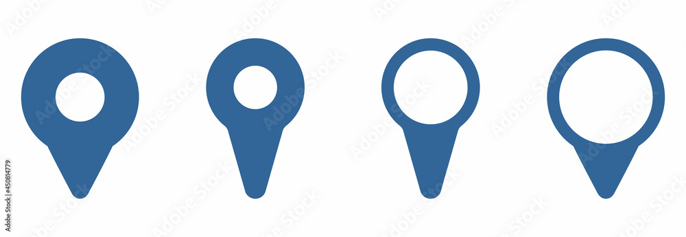 pin maps icon set vector sign symbol Stock Vector | Adobe Stock