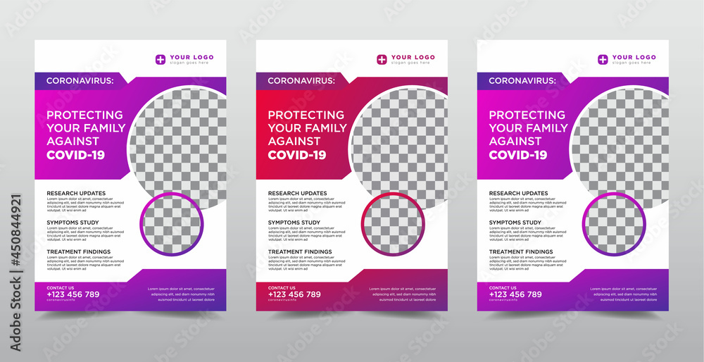 Covid-19 flyer design. Vaccine leaflet template. Injection flyer poster ...
