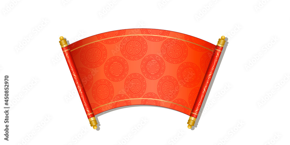 Chinese scrolls paper. Traditional ornamental asian holiday decoration ...