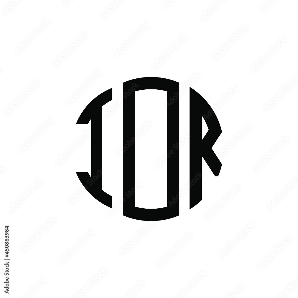 IOR letter logo design. IOR modern letter logo with black background ...