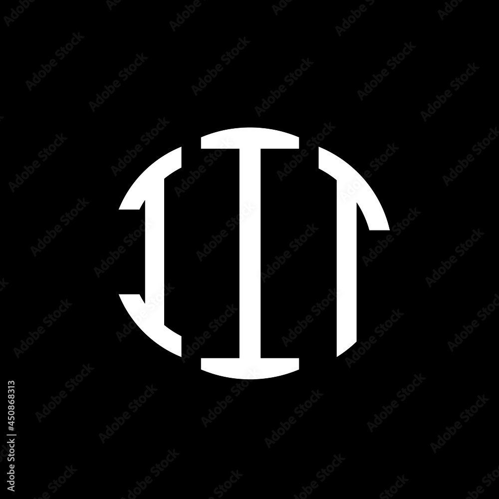 Vecteur Stock IIT letter logo design. IIT modern letter logo with black ...