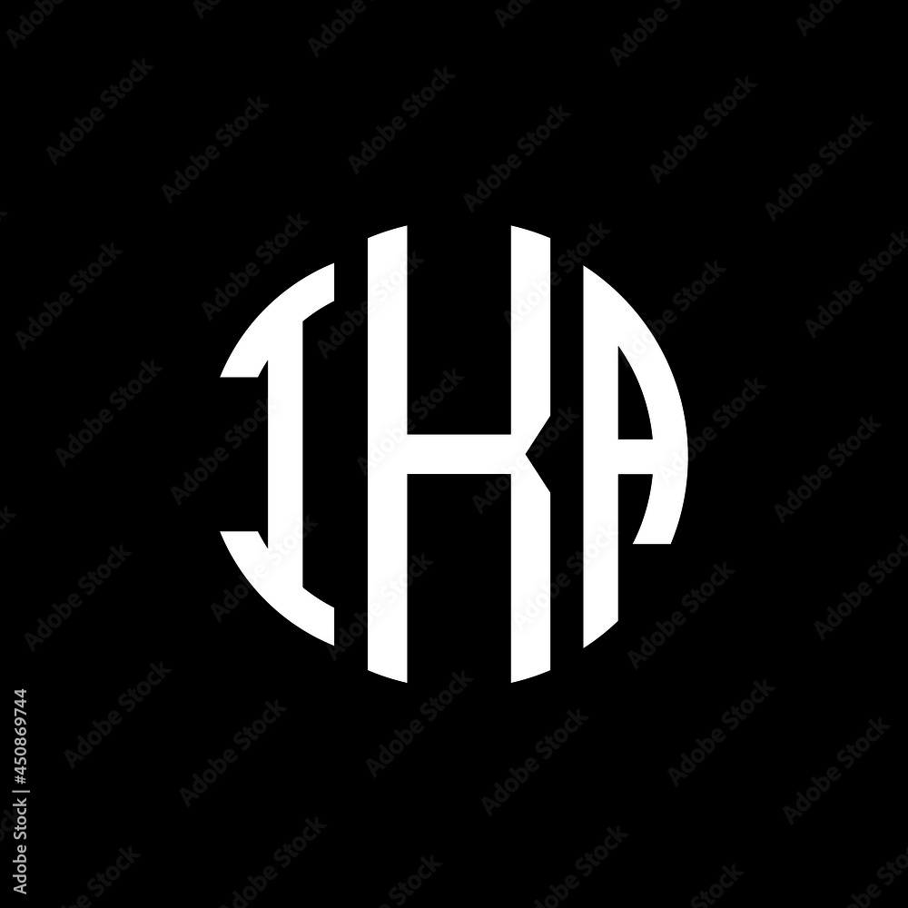IKA letter logo design. IKA modern letter logo with black background ...