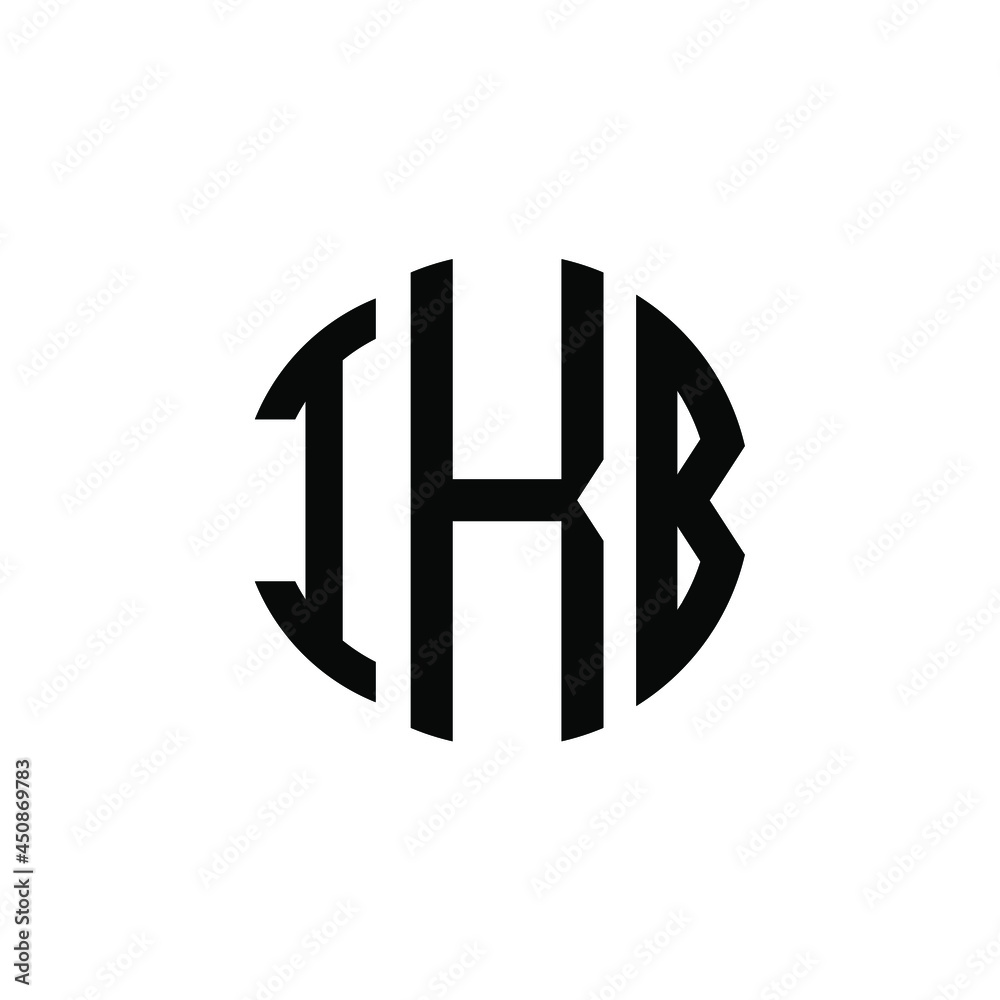 IKB letter logo design. IKB modern letter logo with black background ...