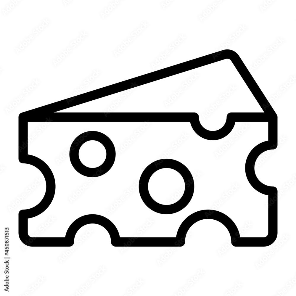 Cheddar cheese line art icon for food apps and websites Stock Vector ...