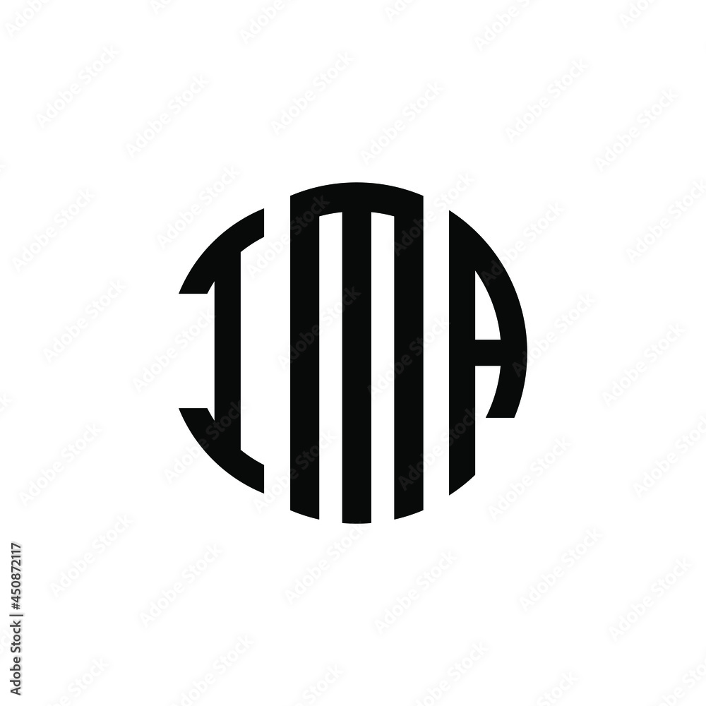 IMA letter logo design. IMA modern letter logo with black background ...