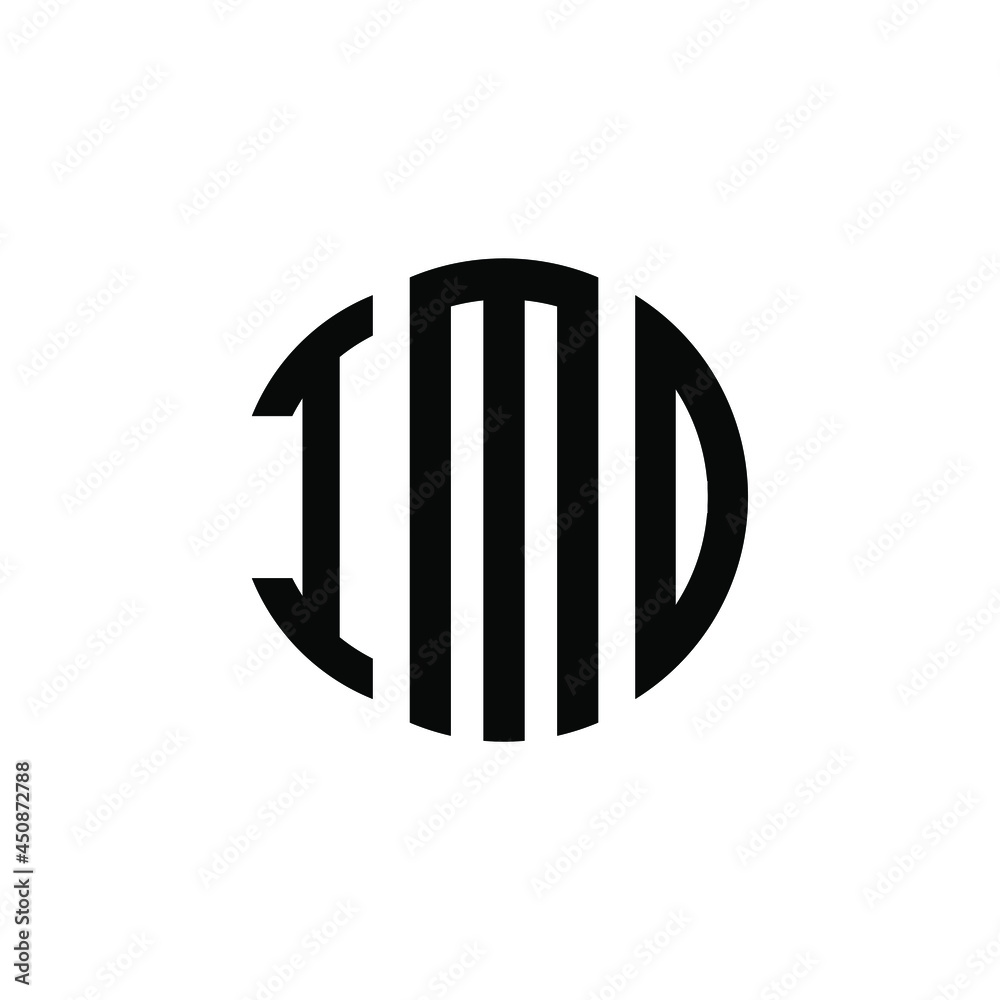IMO letter logo design. IMO modern letter logo with black background ...