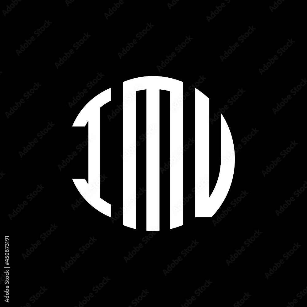 IMU letter logo design. IMU modern letter logo with black background ...
