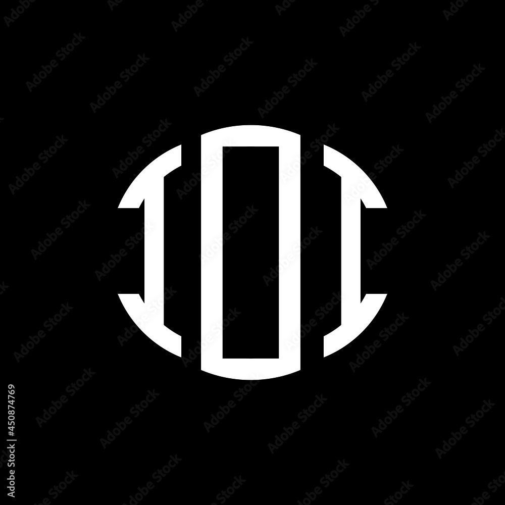 IOI letter logo design. IOI modern letter logo with black background ...