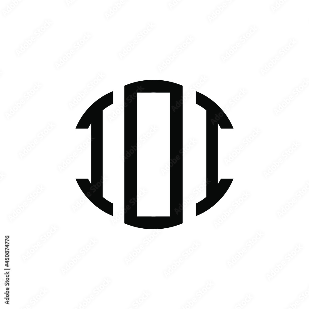 IOI letter logo design. IOI modern letter logo with black background ...