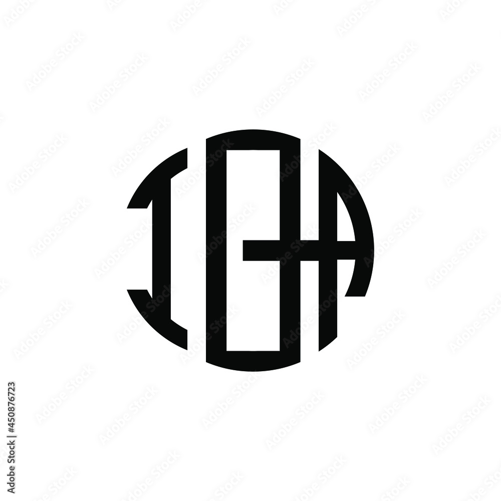 IQA letter logo design. IQA modern letter logo with black background ...