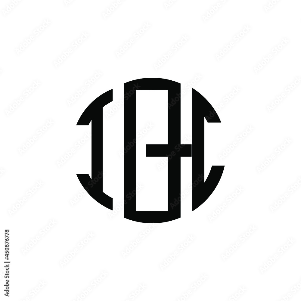 IQC letter logo design. IQC modern letter logo with black background ...