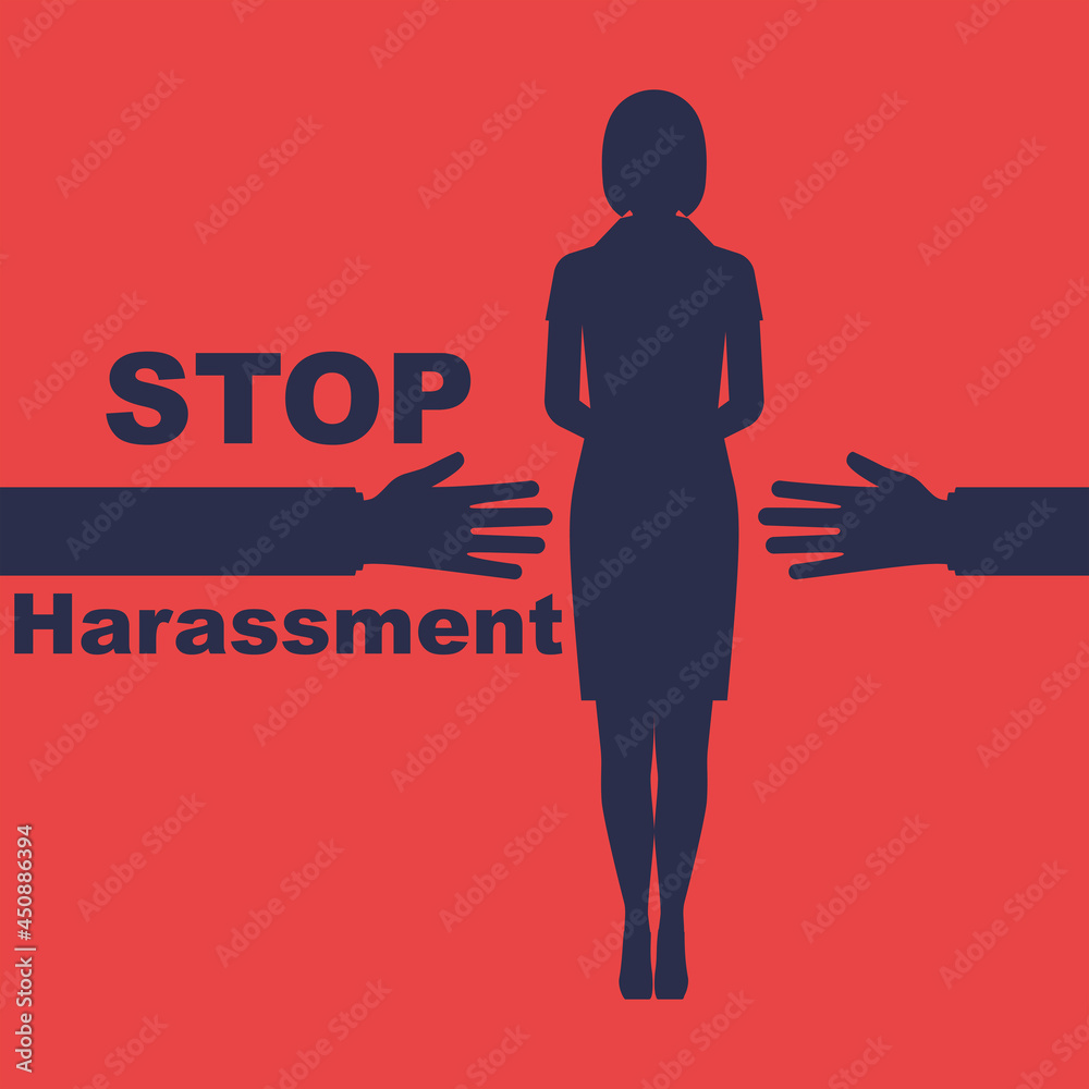 Stop harassment. Rape woman. Sexual harassment. Victim male attention ... Stop harassment. Rape woman. Sexual harassment. Victim male attention ...