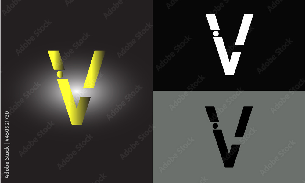 Grafic Vector Of Abstract letter V logo design. Creative,Premium ...
