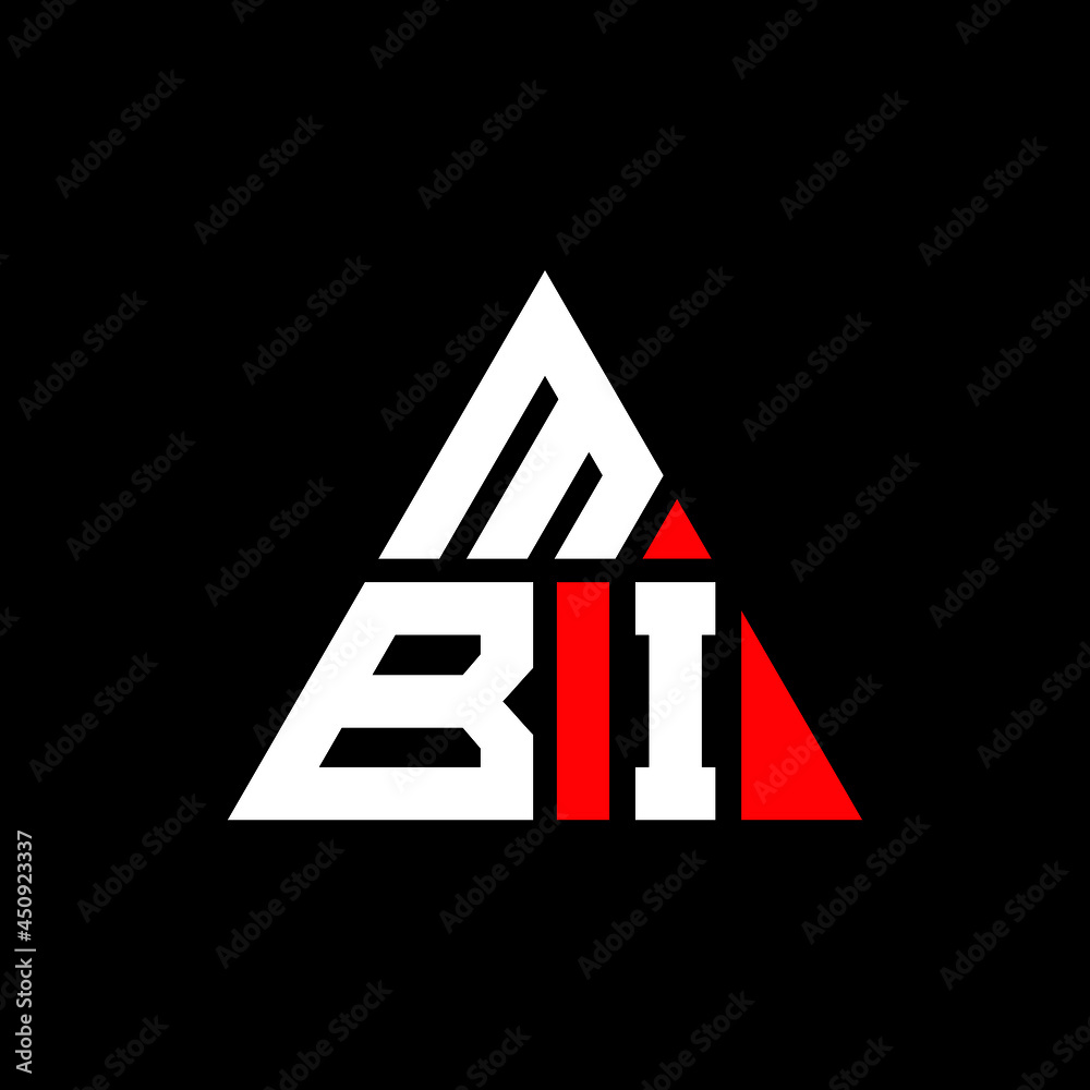 MBI triangle letter logo design with triangle shape. MBI triangle logo ...