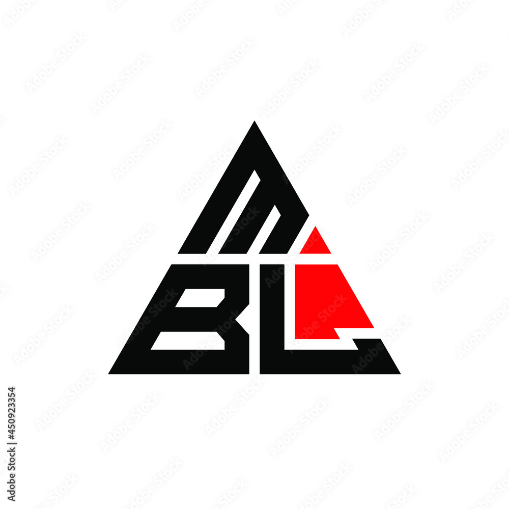 MBL triangle letter logo design with triangle shape. MBL triangle logo ...