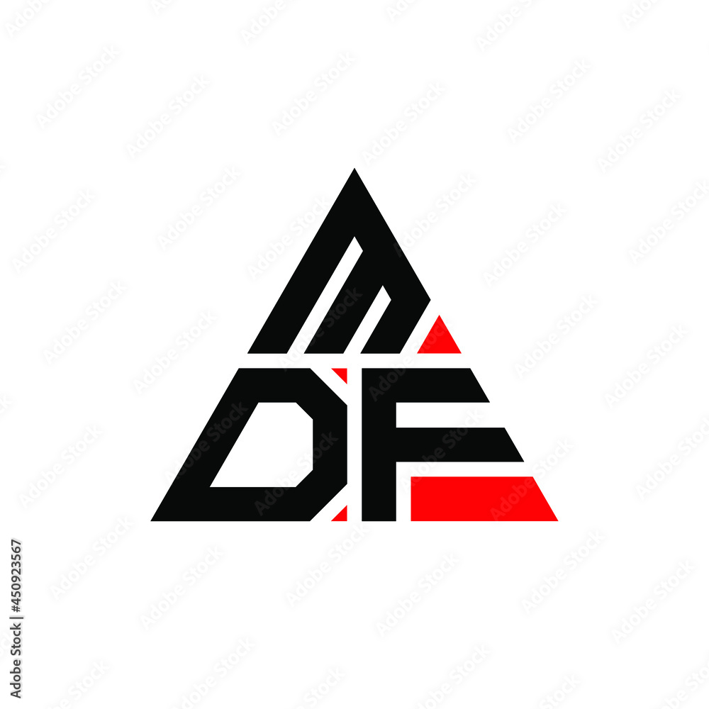 MDF triangle letter logo design with triangle shape. MDF triangle logo ...
