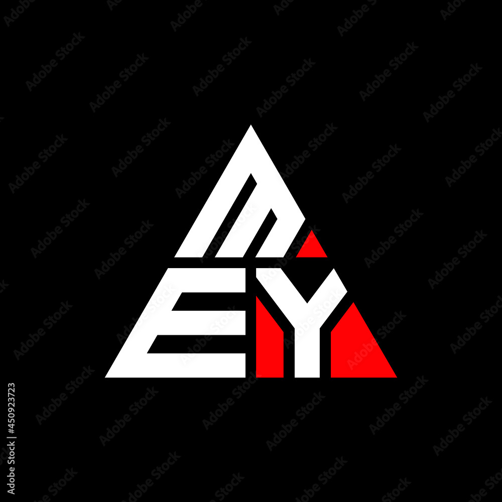 MEY triangle letter logo design with triangle shape. MEY triangle logo ...